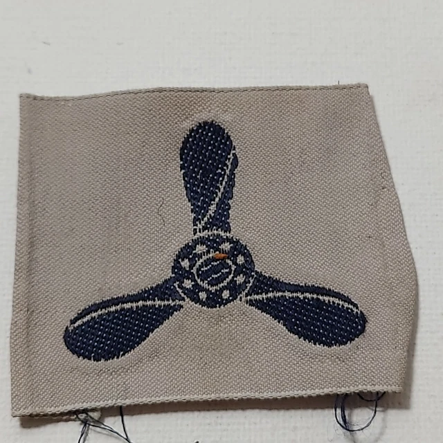 BRITISH RAF PROPELLER rank patch embroidered blue on grey £12.83 ...