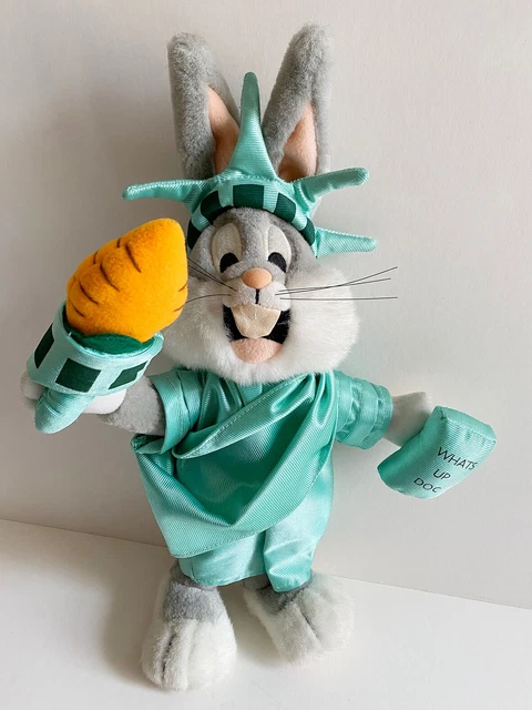 WARNER BROS LOONEY Tunes Statue of Liberty Bugs Bunny soft toy plush £5 ...