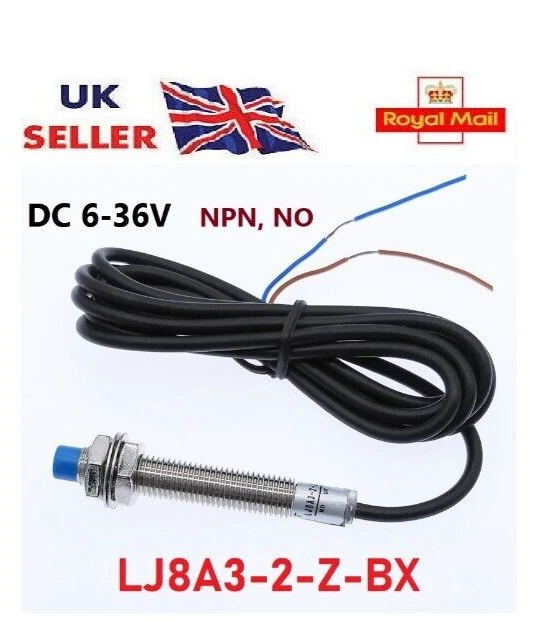 INDUCTIVE PROXIMITY SENSOR DC 6-36V, LJ8A3-2-Z/BX Metal Detecting NPN, NO 3 Wire £6.45 - PicClick UK