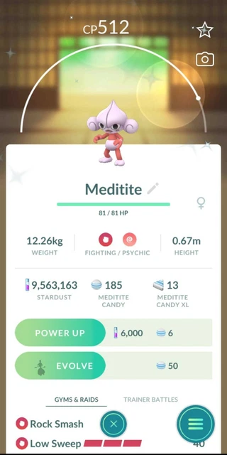 POKEMON GO MEDITITE shiny (READ BIO) EUR 3,00 - PicClick DE