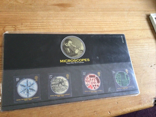 GB ROYAL MAIL MINT STAMPS 1989 MICROSCOPES PRESENTATION Pack No.201 EUR ...