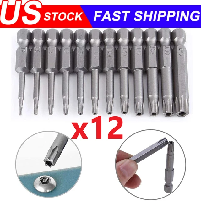 SECURITY TORX BIT Set + Hex Key Allen Bit Set - For Power Drill ...