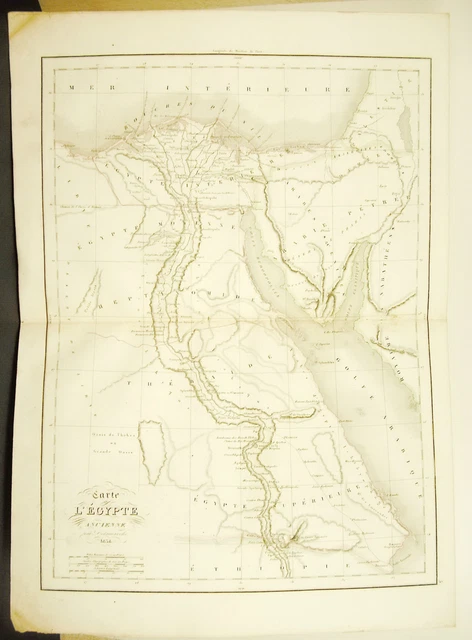 L'EGYPTE ANCIENNE EGYPT Ägypten Egitto carte ancienne 1838 Ancient map ...