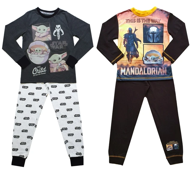 BOYS STAR WARS Mandalorian Baby Yoda Grogu Pyjamas Character Nightwear ...