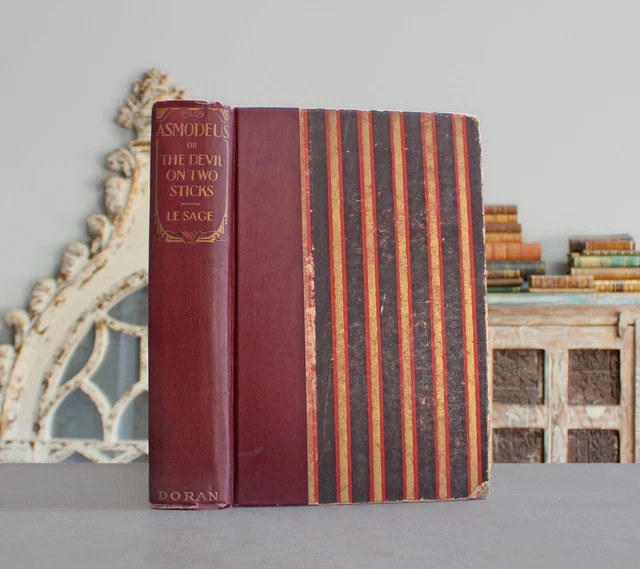 RARE ANTIQUE OLD Book Devil On Two Sticks 1926 Illustrated Occult Demon ...