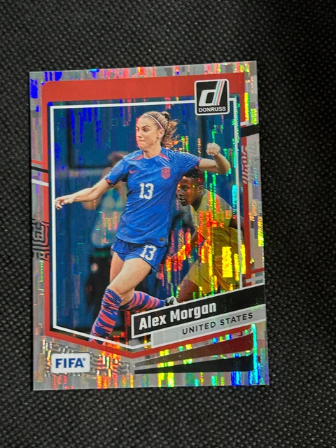 CARTE FEUILLE ARGENTÉE Alex Morgan 2023-24 Donruss Soccer #64 EUR 14,33 ...