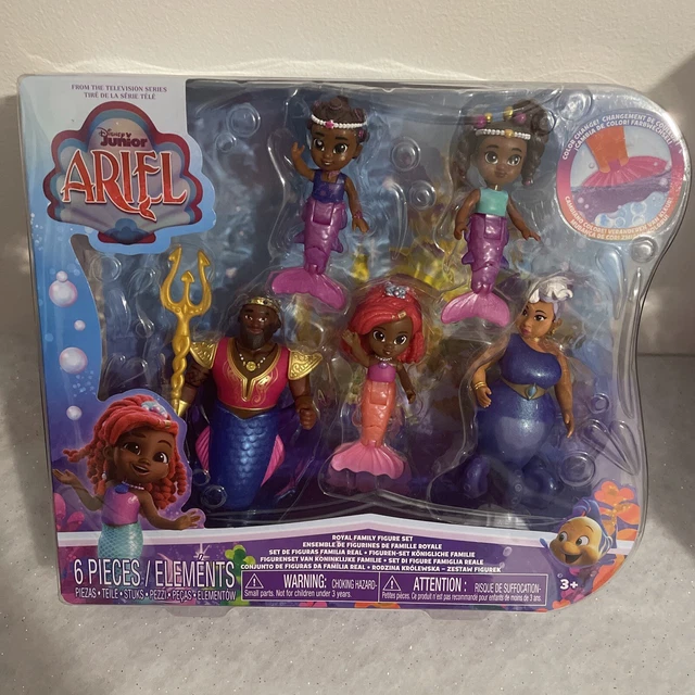 DISNEY JUNIOR ARIEL Royal Family Figure Set Toy 6 Pieces New With Box £ ...