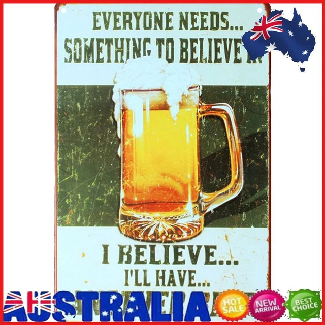 BUBBLING BEER METAL Plate Poster Bar Pub Tin Plaques Vintage Painting ...