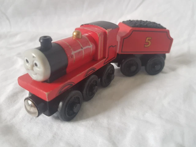 THOMAS THE TANK And Friends James 5 Engine And Tender Wooden Brio £6.99 ...