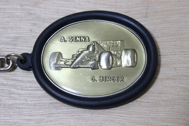 RARE HONDA F1 Collection 90's Ayrton Senna Mclaren Metal Keyring, New ...