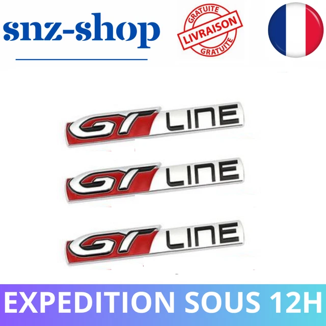 3X LOGO PEUGEOT GT-LINE Insigne Sigle Embleme Stickers Monogramme 208 ...