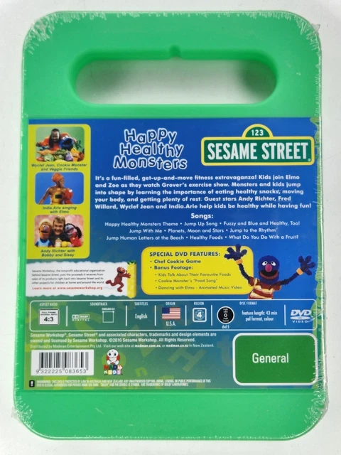 SESAME STREET - Happy Healthy Monsters (DVD, 2005). Region 4 New Sealed ...