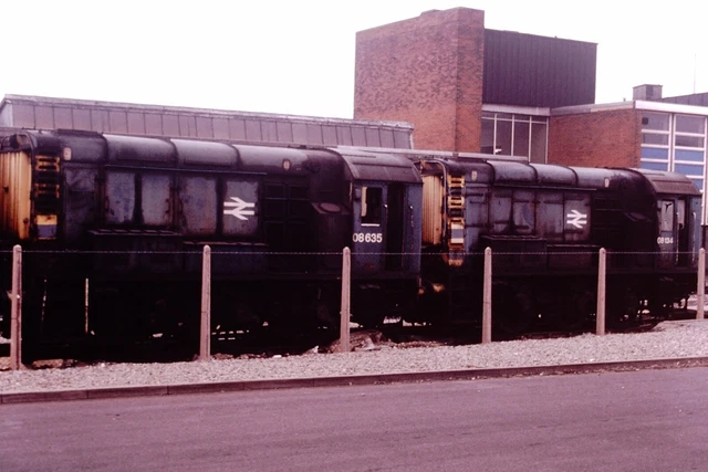 1980S BRITISH RAIL BR Diesel Loco 08635 Toton Crewe Railway Slide 1900 ...