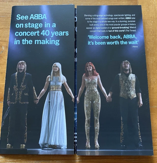 ABBA VOYAGE PROMO Flyer Fold Out A Concert Like No Other Original ...