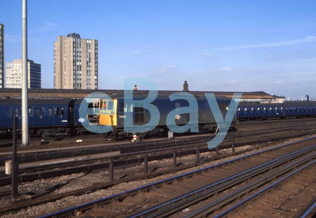 35MM RAILWAY SLIDE of Class 73 73128 @ Clapham Junction Copyright to ...