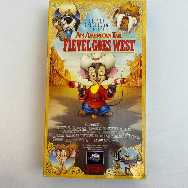 AN AMERICAN TAIL: Fievel Goes West VHS - Presentato da Steven Spielberg ...