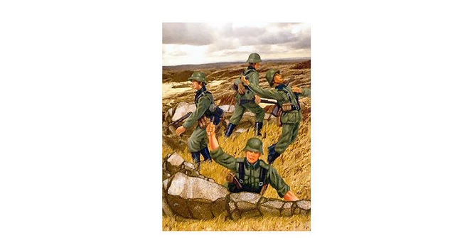 MINIATURE MODEL KIT Figurine Militaire Dioramas Soldat Panzer Division ...