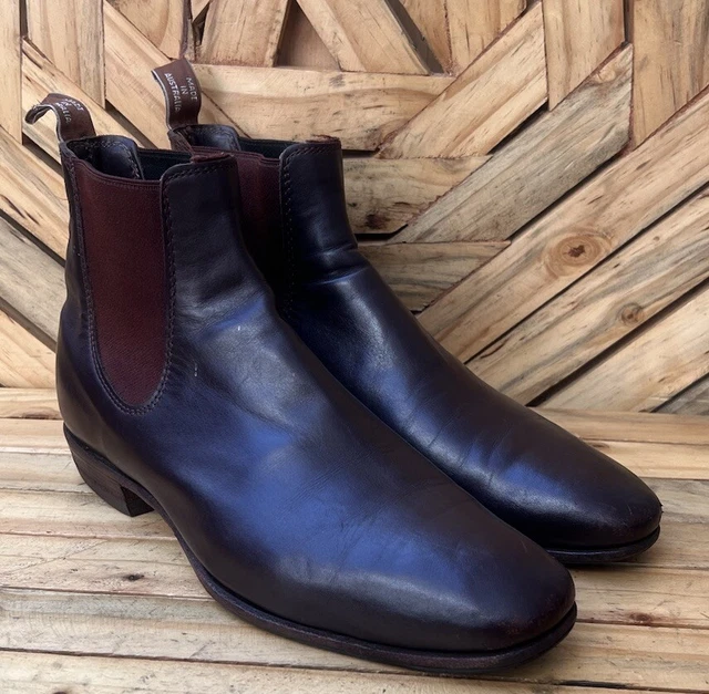 RM WILLIAMS CRAFTMAN Brown Leather Comfort Chelsea Boots Size UK 8.5 G ...