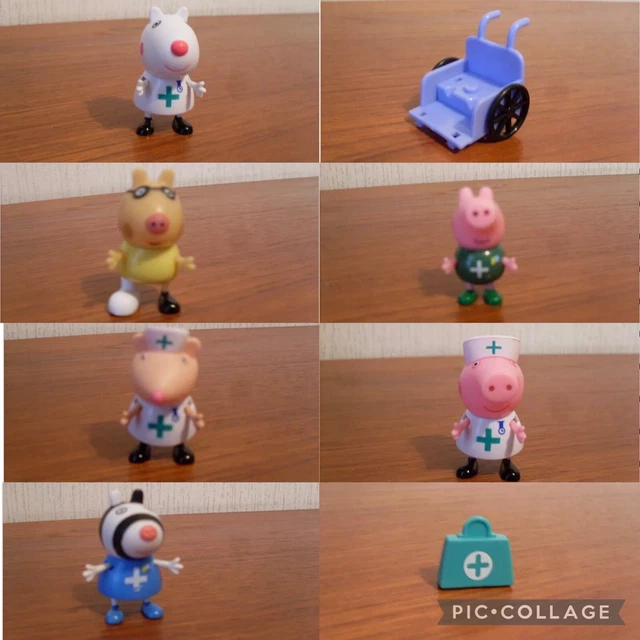 FIGURINES PEPPA PIG Doctors & Nurses Mandy Mouse Pedro Suzie George ...
