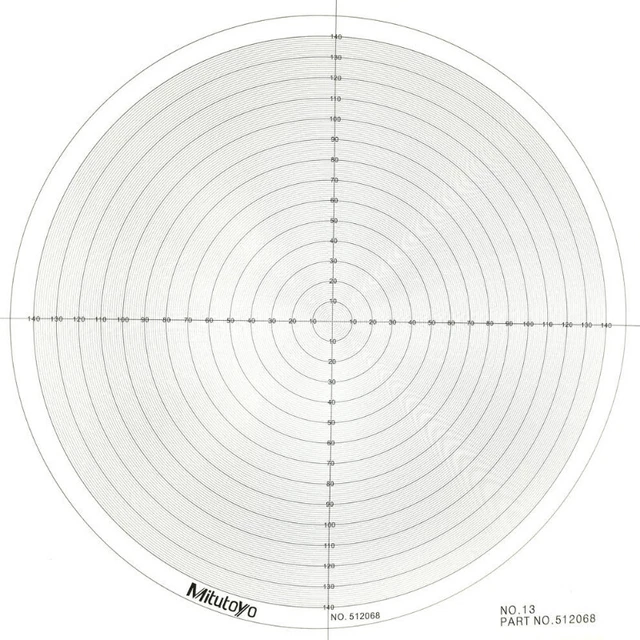 OPTICAL COMPARATOR CHART for Profile Projector Overlay Chart for 512068 ...