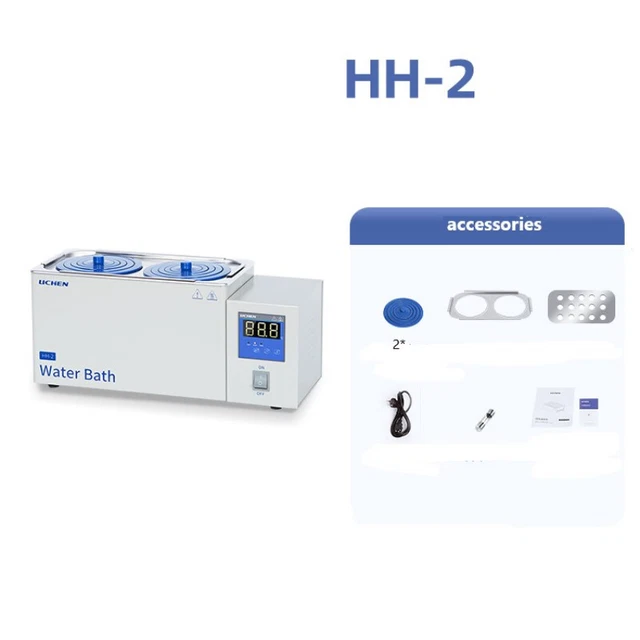 HH-2 DIGITAL LAB Thermostatic Water Bath Two Double Hole LCH 220V t ...