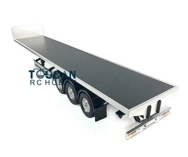 TOUCANRC RC 1/14 Chassis Flatbed Semi Trailer for Tamiya Tractor Truck ...