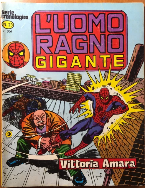 UOMO RAGNO GIGANTE 23 Serie Cronologica Kingpin 1977 Editoriale Corno ...