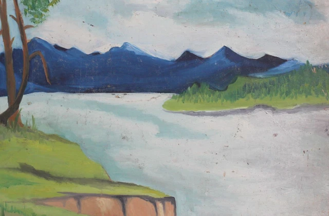 TABLEAU ANCIEN HUILE impressionniste paysage fluvial EUR 256,95 - PicClick FR