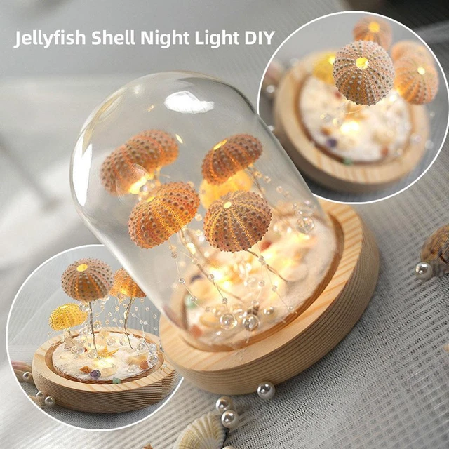 HANDCRAFTED JELLYFISH SHELL Night Light - A Beach-Inspired Masterpiece ...