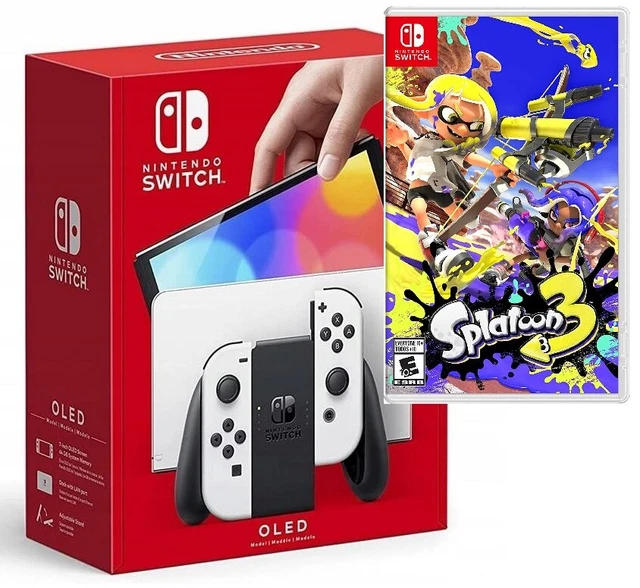 NINTENDO SWITCH OLED White + Splatoon 3 Game Bundle $378.00 - PicClick