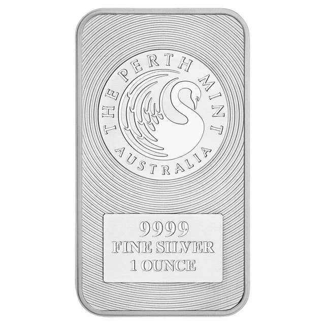 1 TROY OZ 9999 Silver Perth Mint Kangaroo Minted Bullion Ingot Bar New ...