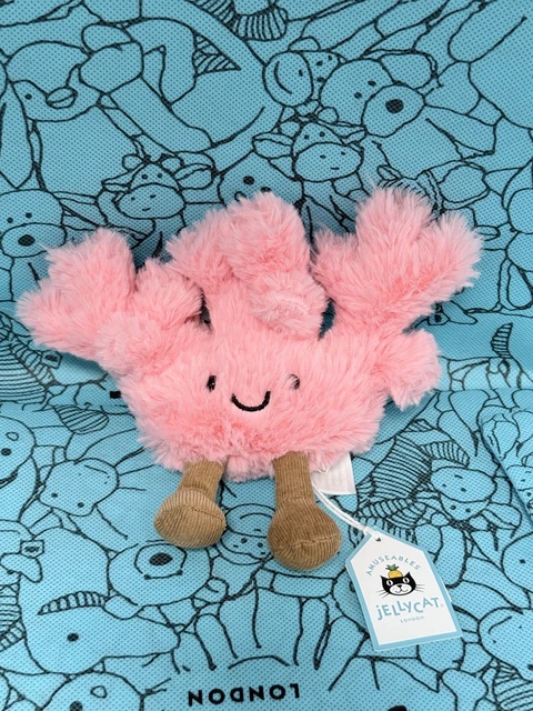 JELLYCAT AMUSEABLES CORAL Plush doll 14CM with tags+dust bag brand new ...
