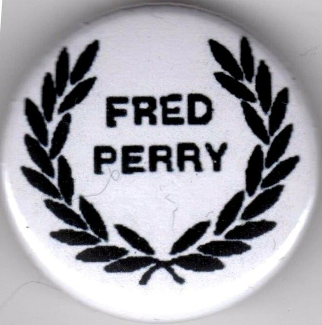 FRED PERRY PIN Button Badge 25mm - SKINHEAD - TENNIS SCOOTER MOD VESPA ...