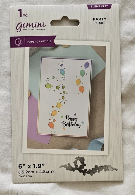 CRAFTERS COMPANION GEMINI Elements Papercraft Die - Party Time £4.00 ...