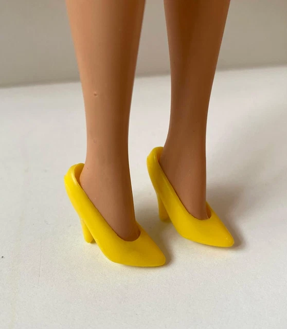 BARBIE DOLL VINTAGE Shoes - Yellow Colour Court Heels £7.75 - PicClick UK