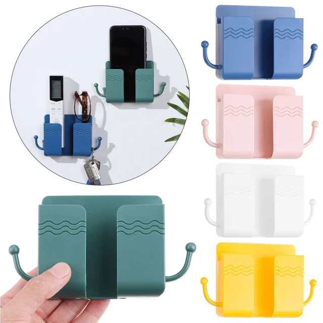 BOX WALL MOUNT Telecontroller Storage Phone Stand Data Cable Hooks ...