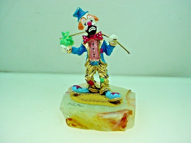VINTAGE RON LEE Clown Sculpture Figurine Hobo Clown Figure Limited ...