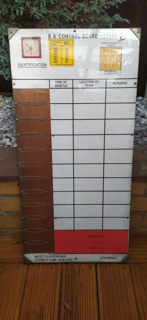 FIRE RESCUE B A Control Board Fire Brigade Breathing Apparatus £119.00 ...