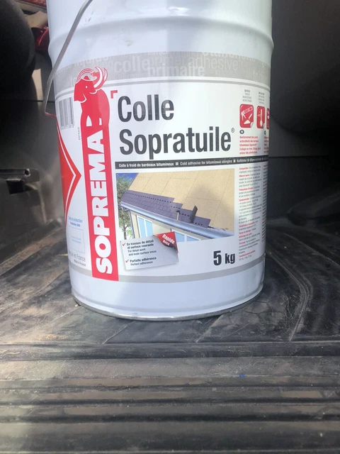 COLLE POUR BARDEAUX bitumineux - COLLE SOPRATUILE Seau de 5kg EUR 40,00 ...