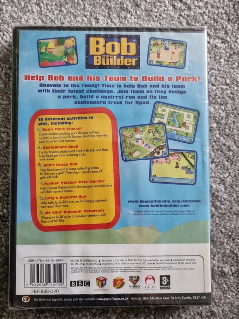 BOB THE BUILDER Bob Builds A Park PC CD-ROM PAL BRAND NEW AND SEALED ...