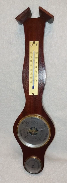 VINTAGE WEATHERMASTER BANJO Style Wall Barometer/Thermometer ...