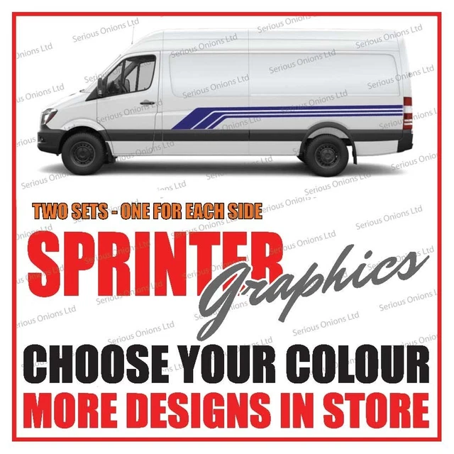MERCEDES SPRINTER GRAPHICS side stripes stickerCamper Van SWB LWB ...