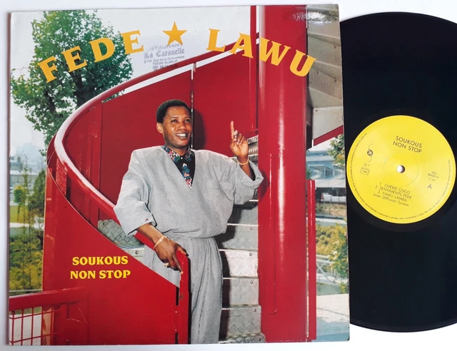 FEDE LAWU SOUKOUS Non Stop 1989 LP AFRICAN CONGO AFRO LATIN RUMBA WORLD ...