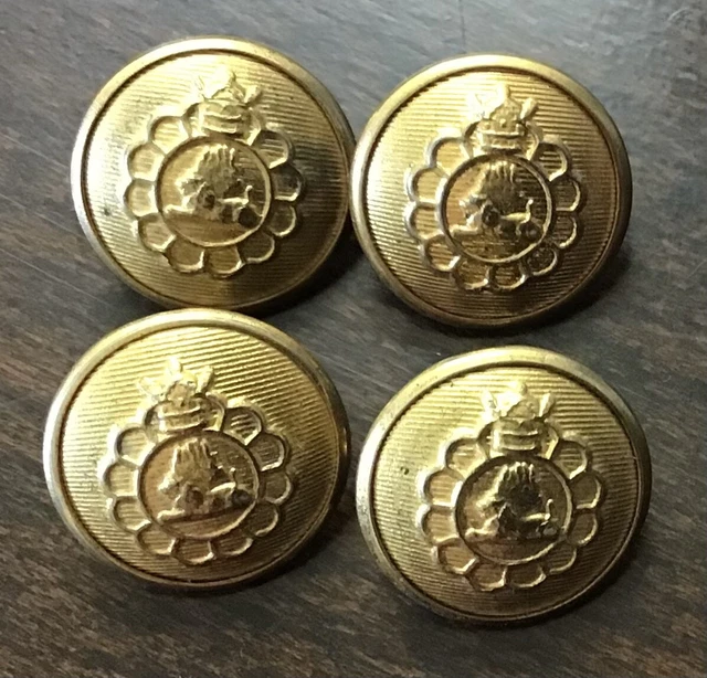 MIDDLE EAST,GROUP OF 4 x IMPERIAL ARMY OFFICERS BUTTONS.15 MM IN ...