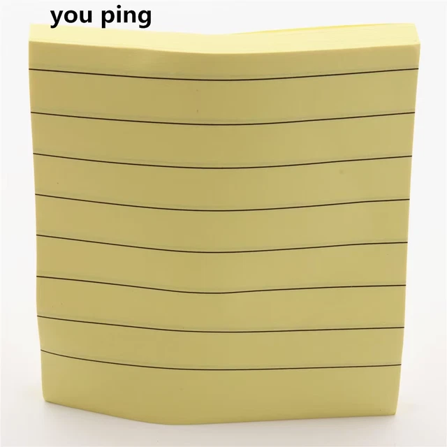 80 SHEETS COLOUR Horizontal Line Paper Memo Pad Sticky Notes Bookmark ...