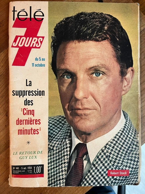TÉLÉ 7 JOURS " Robert STACK " N°441 oct 1968 EUR 10,00 - PicClick FR