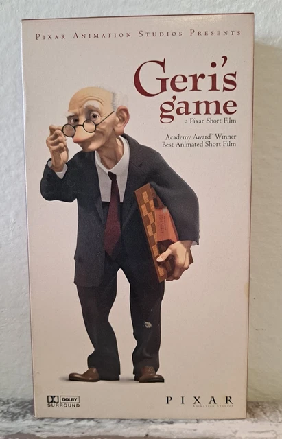 GERI'S GAME VHS Tape Pixar Short Film Vintage 1998 Rare $14.99 - PicClick