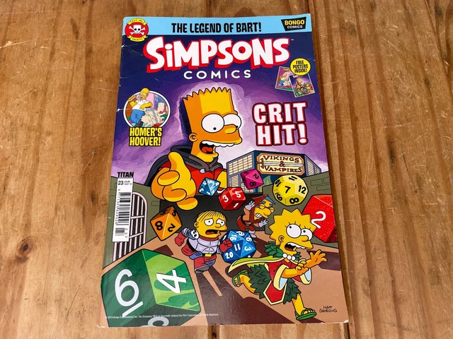 RARE SIMPSONS COMIC - The Legend of Bart #23 Jul 2019 - Titan and Bongo ...