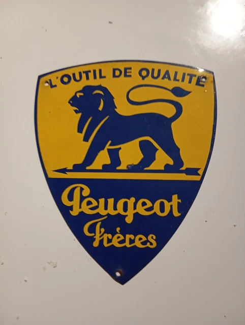 ANCIENNE PLAQUE EN Tôle Publicitaire Peugeot L Outil De Qualité No Copy EUR 29,00 - PicClick FR