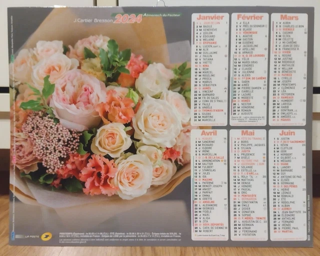CALENDRIER LA POSTE 2024. Almanach du Facteur. Fleurs EUR 10,00 ...